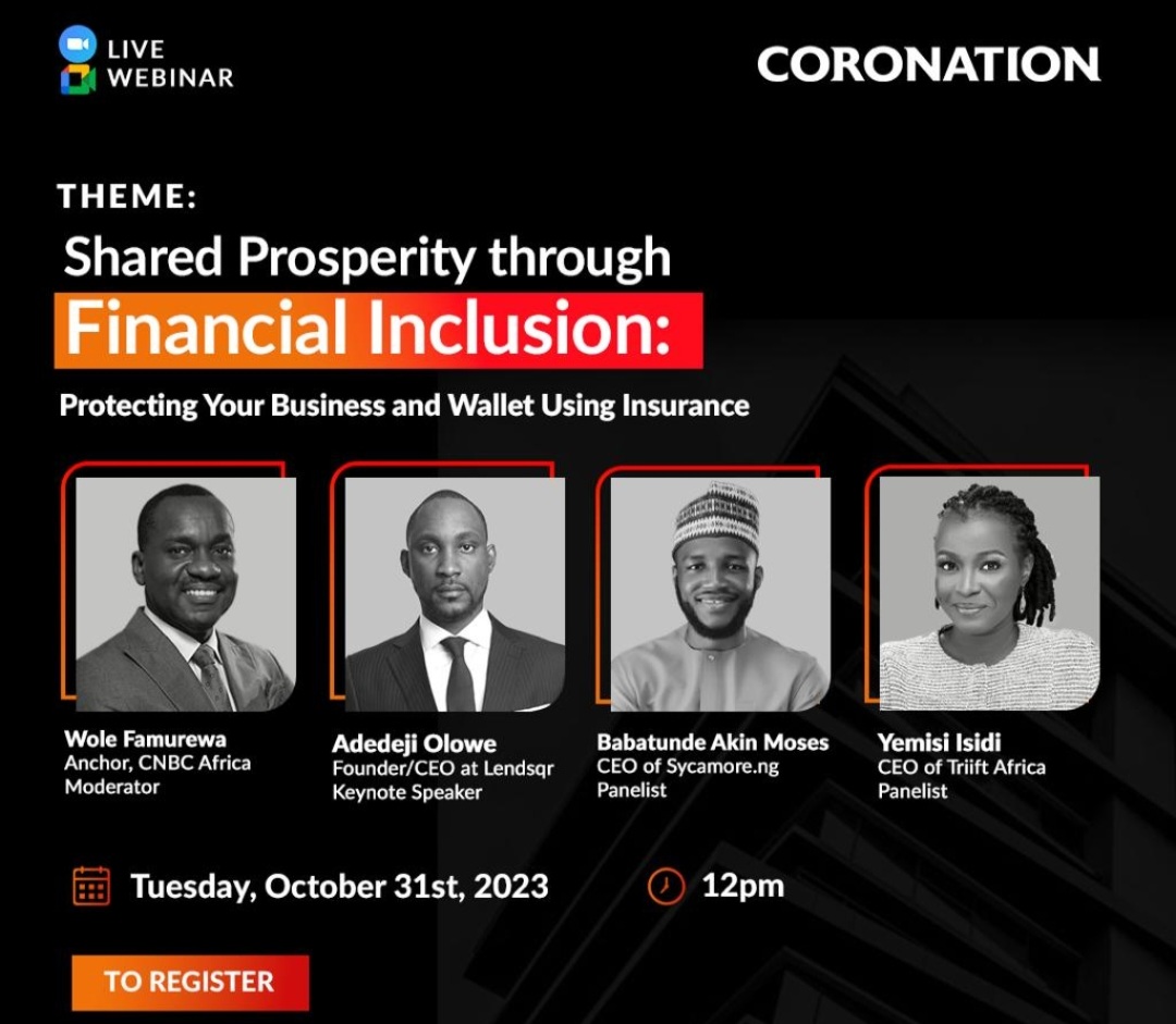 Coronation Insurance Holds Webinar On Financial Inclusion October 31st ...